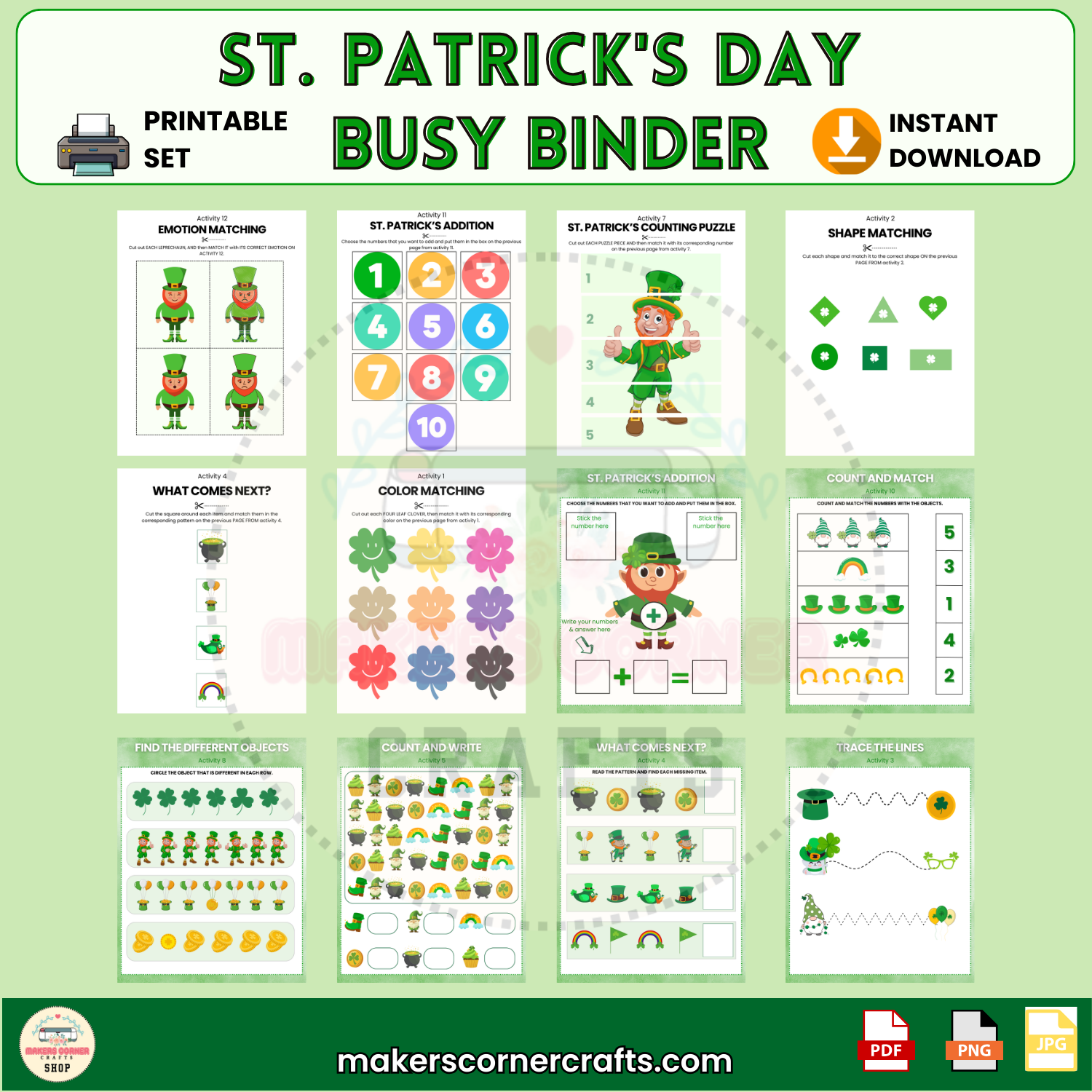 St. Patrick's Day Busy Binder