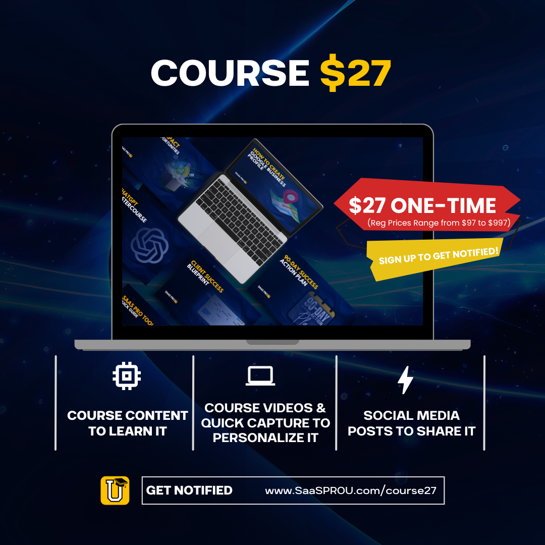 Course 27 – Get Notified About $27 Course Specials | One-Click Access