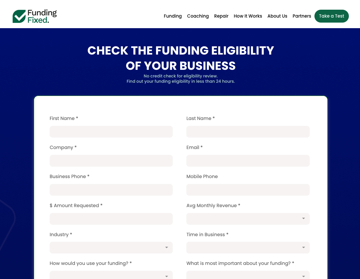 Pre-Qualification | Funding Fixed – Check Eligibility Fast