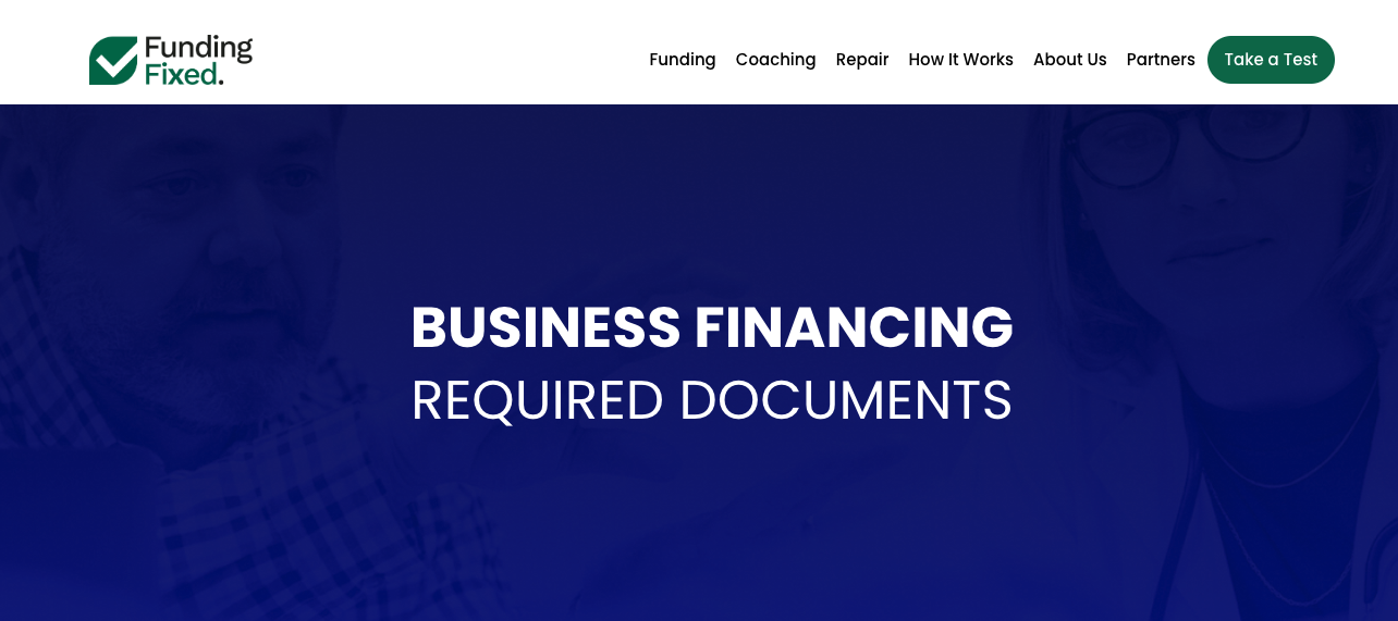 Required Documents | Funding Fixed – Business Loan Checklist