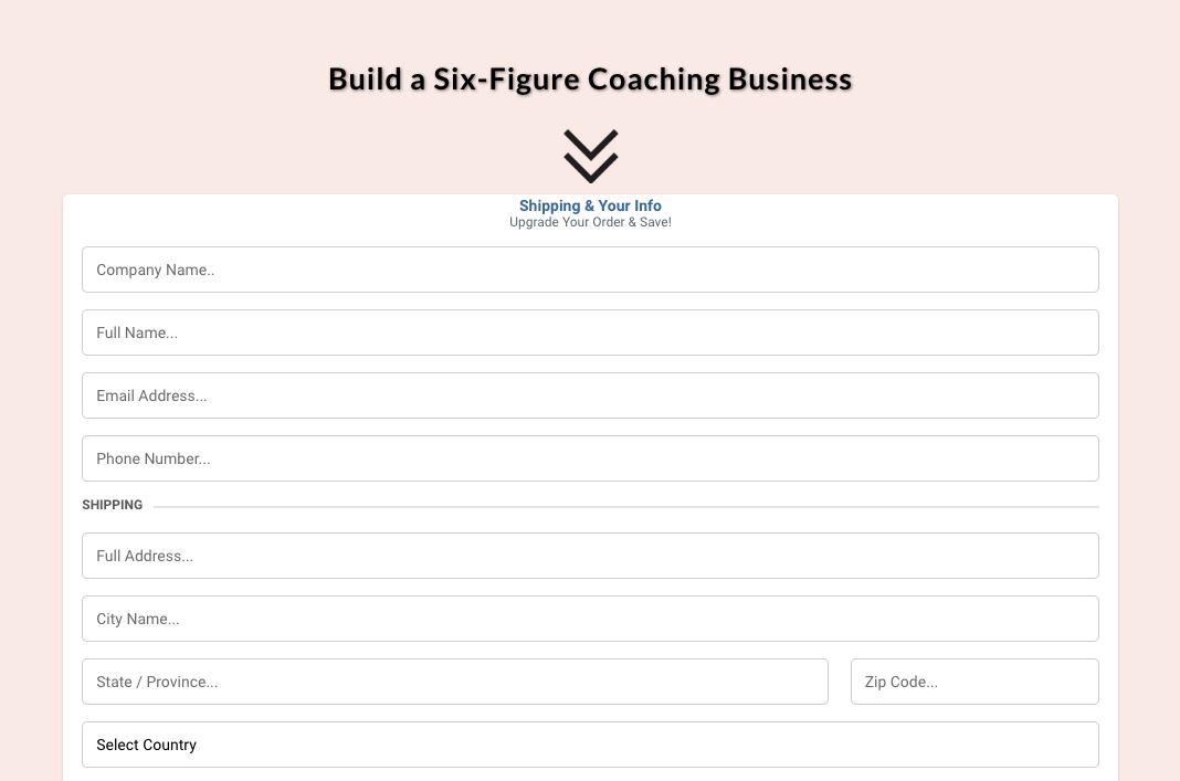 How to Build a Six-Figure Coaching Business | Checkout