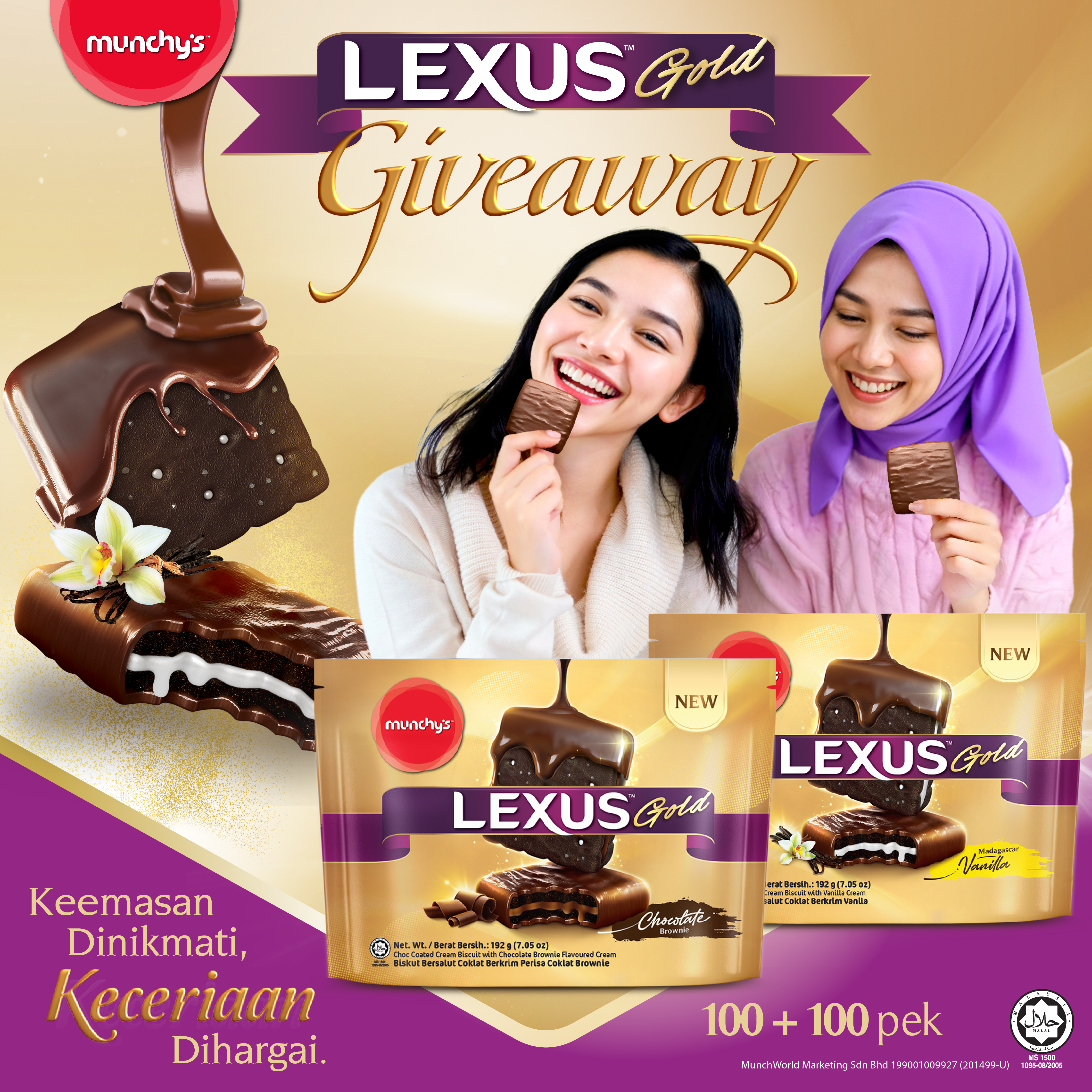Giveaway Lexus Gold Madagascar Vanilla & Chocolate Brownie Cream